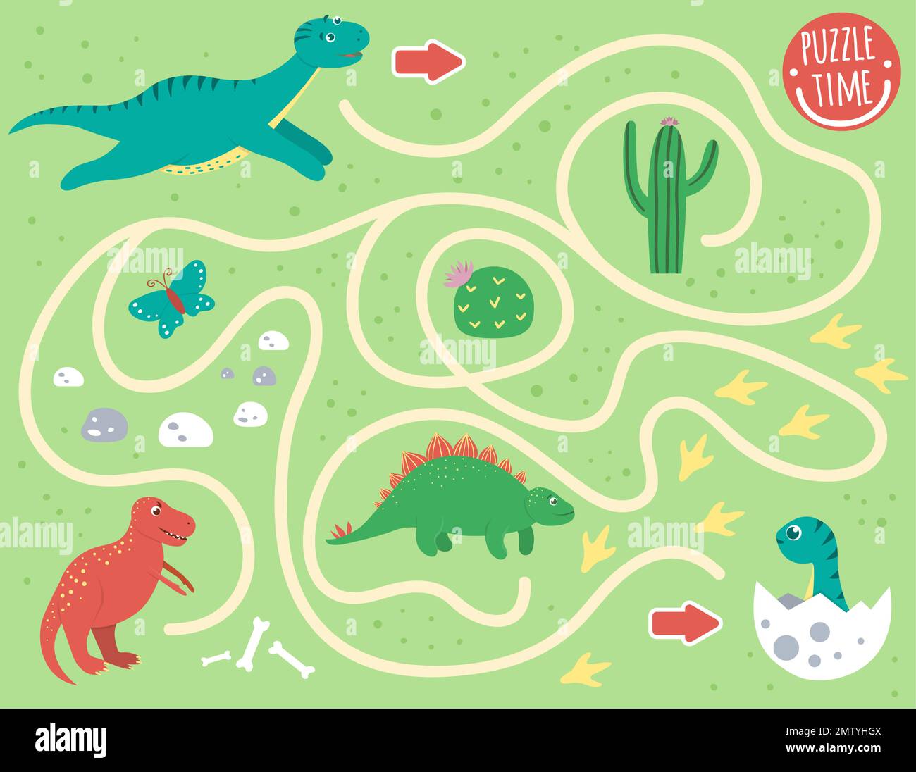 Baby dinosaur and egg Banque d'images vectorielles - Alamy