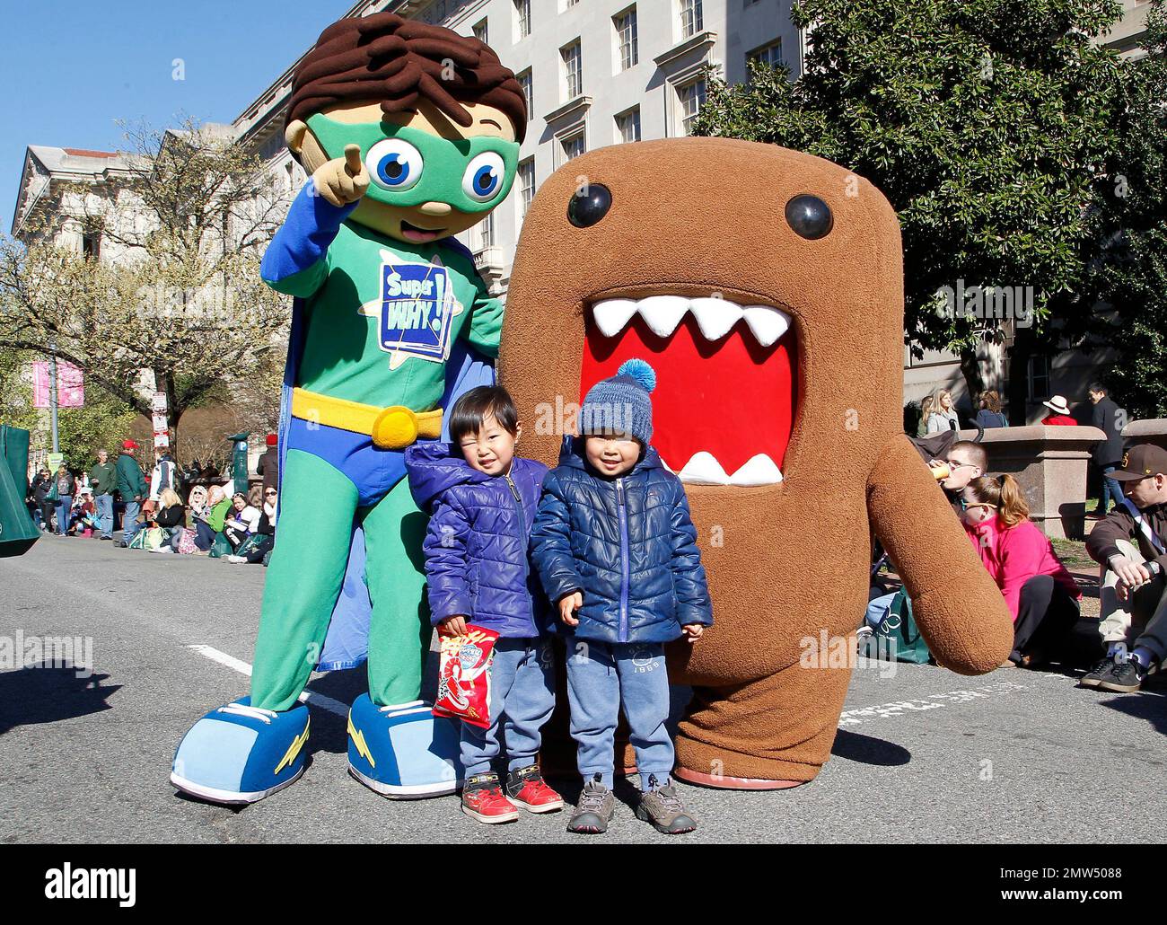 IMAGE DISTRIBUTED FOR NHK WORLD - NHK WORLD TV's mascot Domo, right ...