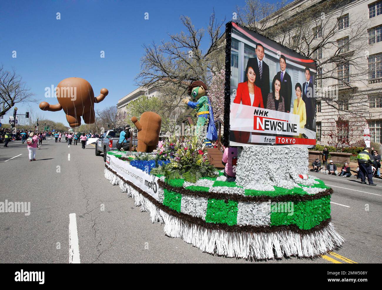 IMAGE DISTRIBUTED FOR NHK WORLD - NHK WORLD TV'S float featuring NHK ...