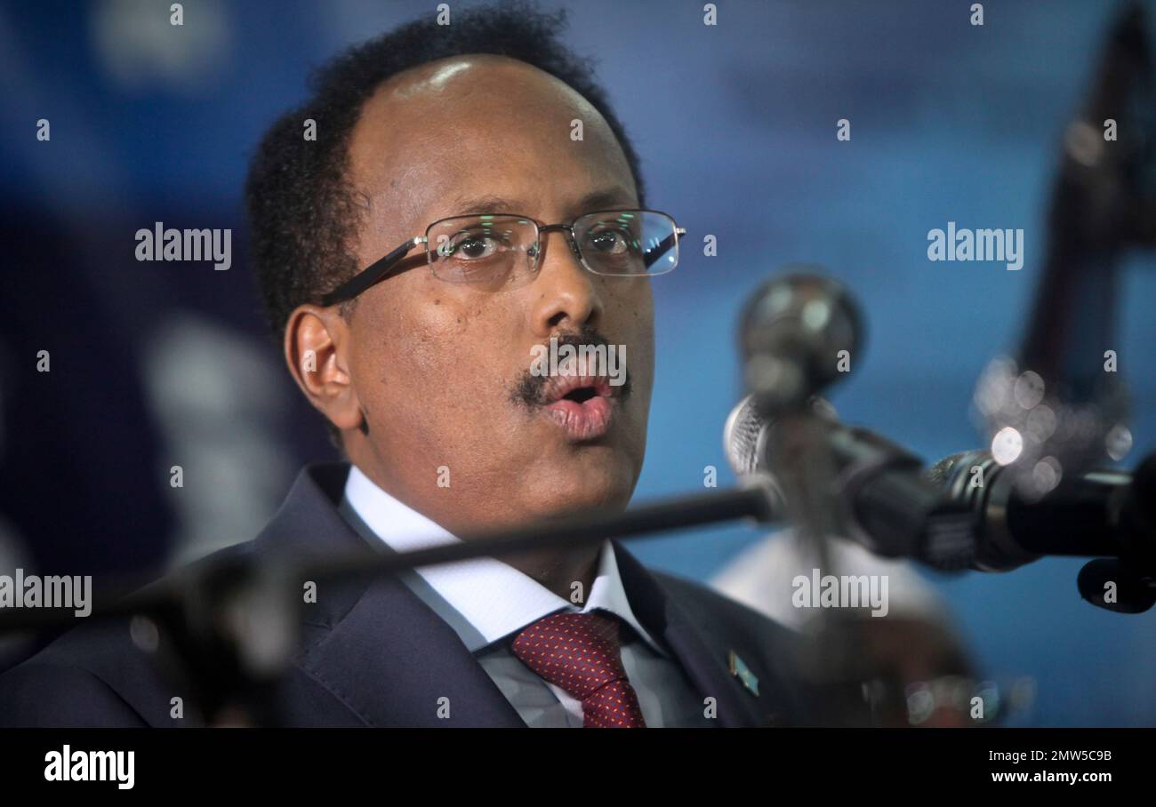 FILE - In this Wednesday, Feb. 22, 2017 file photo, Somalia's President ...