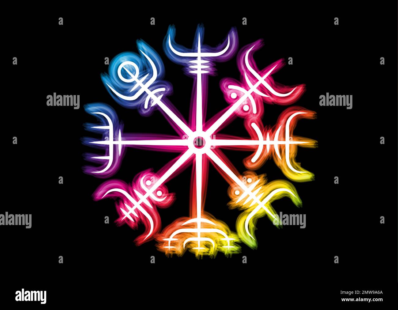 Viking Pagan Compass, Vegvisir Wind rose, navigation runic Compass ...