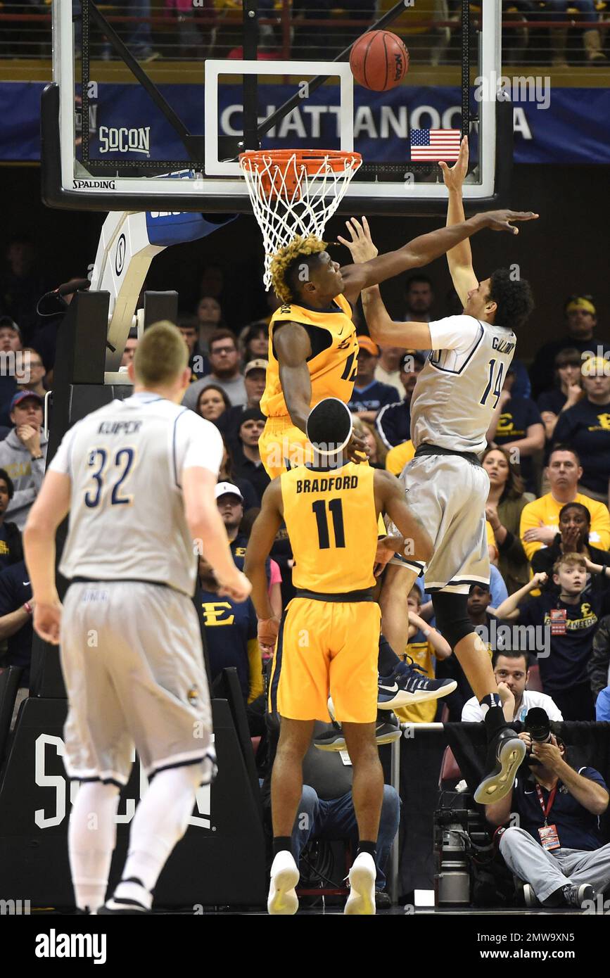 East Tennessee State's forward Hanner Mosquera-Perea (12) blocks UNC ...
