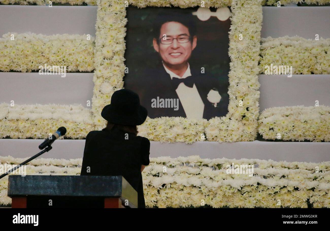 Choi Kyung-jin, the widow of Jee Ick-joo, the South Korean businessman ...