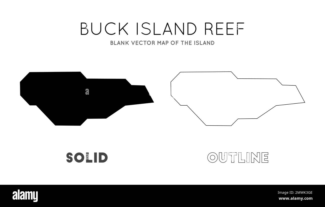 Carte Buck Island Reef. Borders of Buck Island Reef pour votre ...