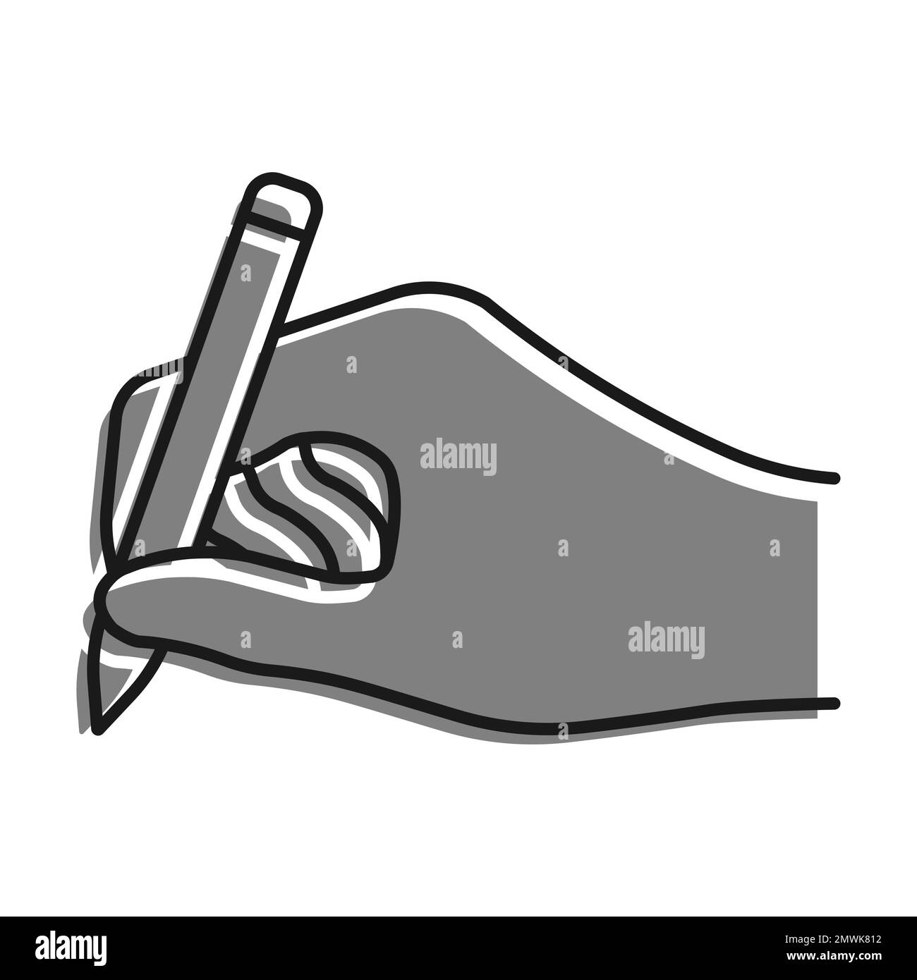 Signature main dessin couleur Banque d'images noir et blanc - Alamy