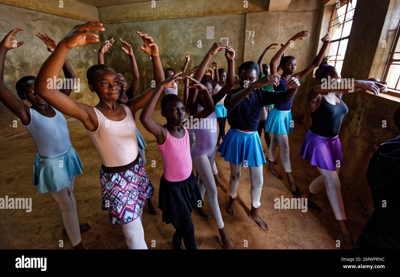 In this photo taken Friday, Dec. 9, 2016, young ballerinas receive ...