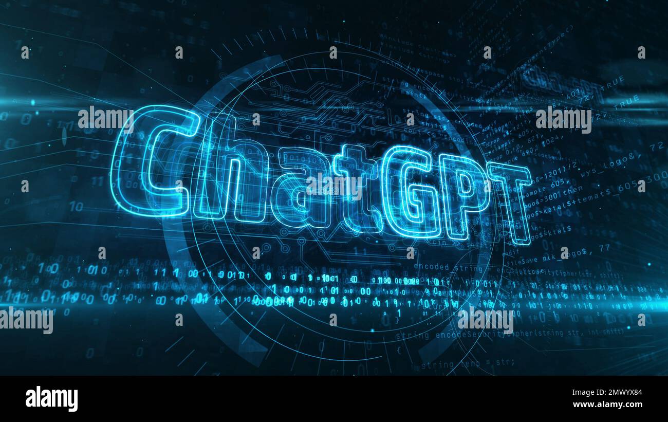 ChatGPT Neon Sign concept, open ai chat gpt bot et la technologie de l ...