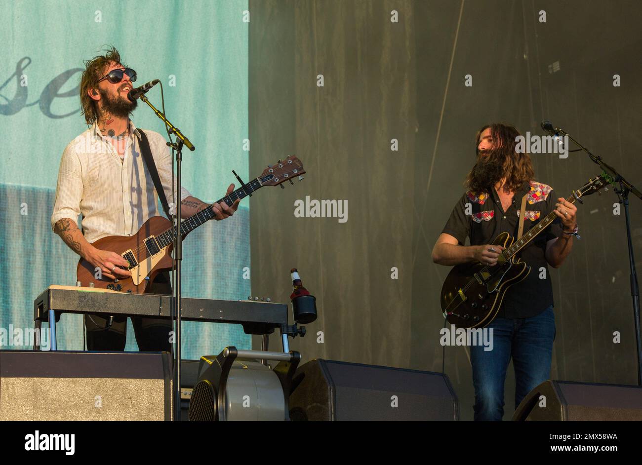 Ben Bridwell and Tyler Ramsey of Band of Horses perform at the Voodoo ...