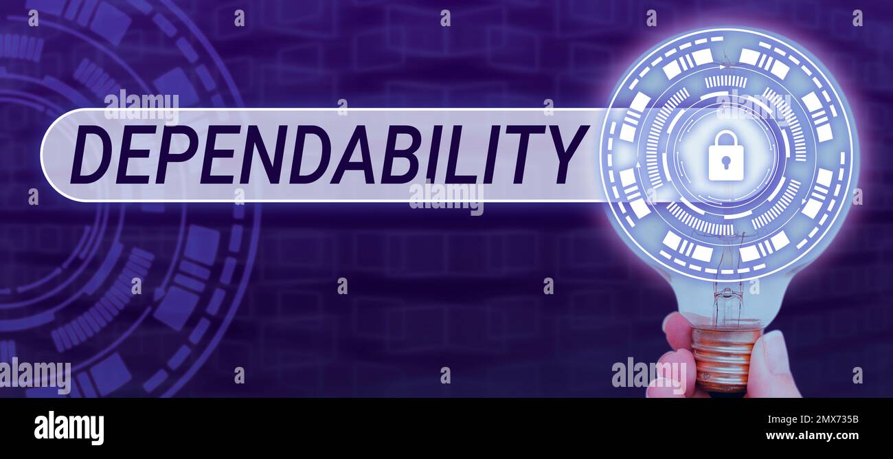 Fiabilité conceptuelle de l'affichage. Mot écrit sur capable d'être ...