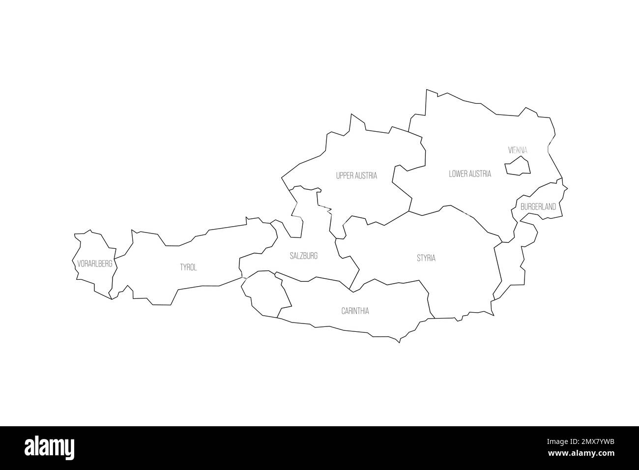 Carte detaille vienne autriche Banque d'images détourées - Alamy