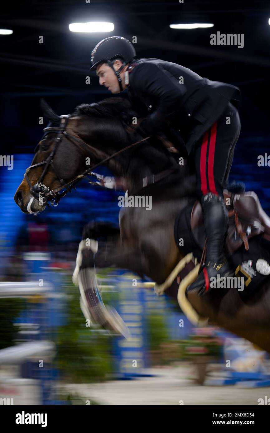 AMSTERDAM - Rider Emanuele Gaudiano (ITA) sur le crack Balou pendant la ...
