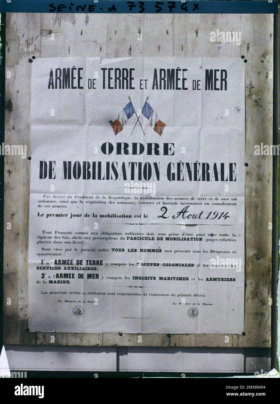 Affiche de mobilisation generale Banque de photographies et d’images à ...