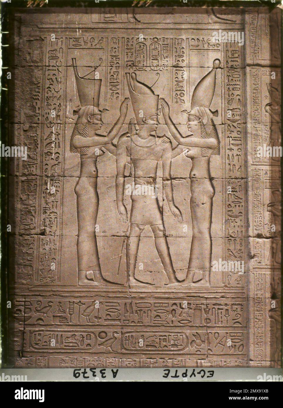 EDFOU, Egypte, Afrique le pharaon Ptolémée VIII, couronné du pschent ...