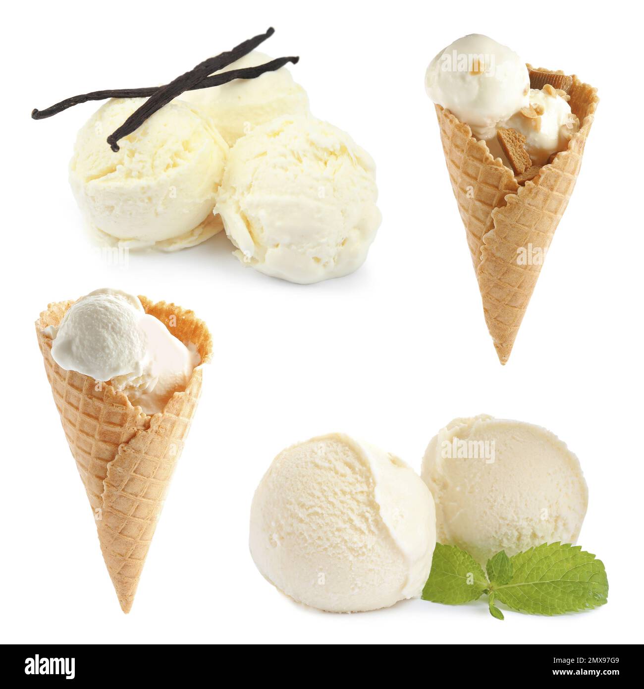 Vanilla ice creams Banque de photographies et d’images à haute ...