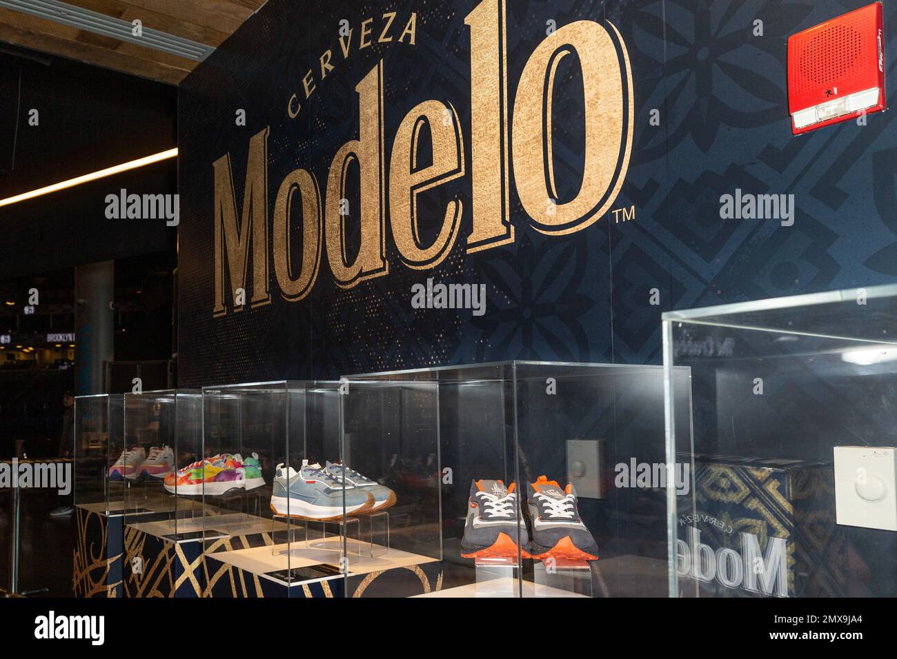 Souvenirs nets exposés à la galerie pop-up Modelo et Brooklyn nets ...