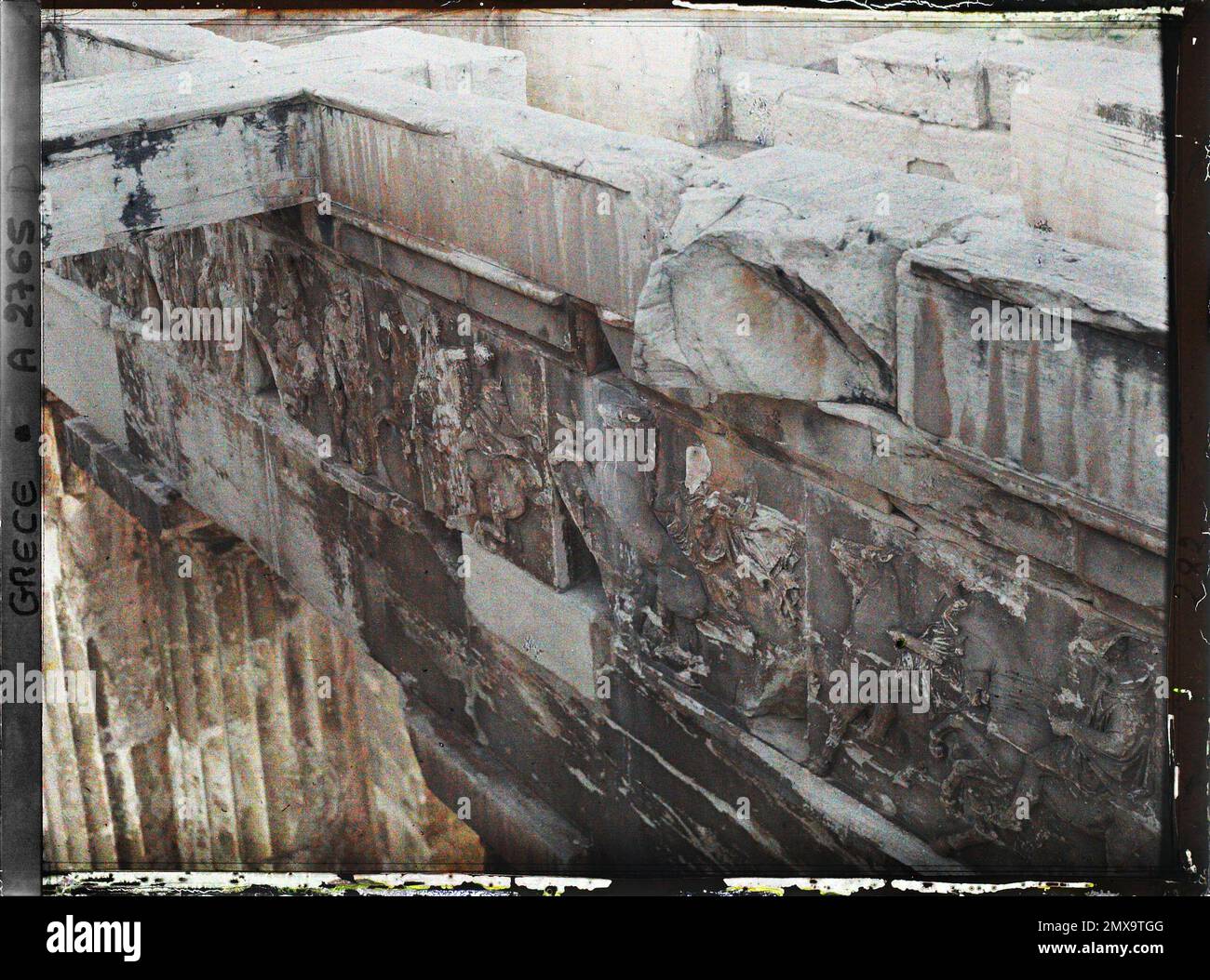 Athènes, Grèce sur l'Acropole, le Parthénon. Vue prise du sommet du ...