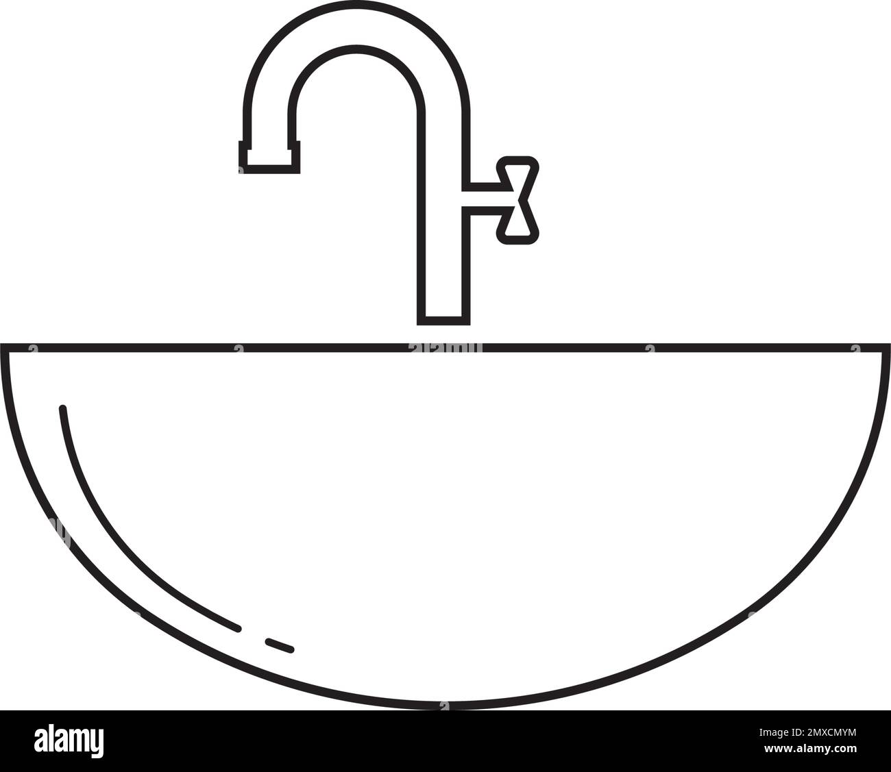 Toilette lavabo Banque d'images vectorielles - Alamy