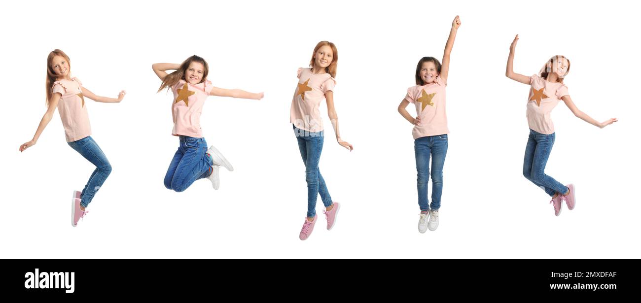 Preteen Girls Group Banque Dimages Détourées Alamy