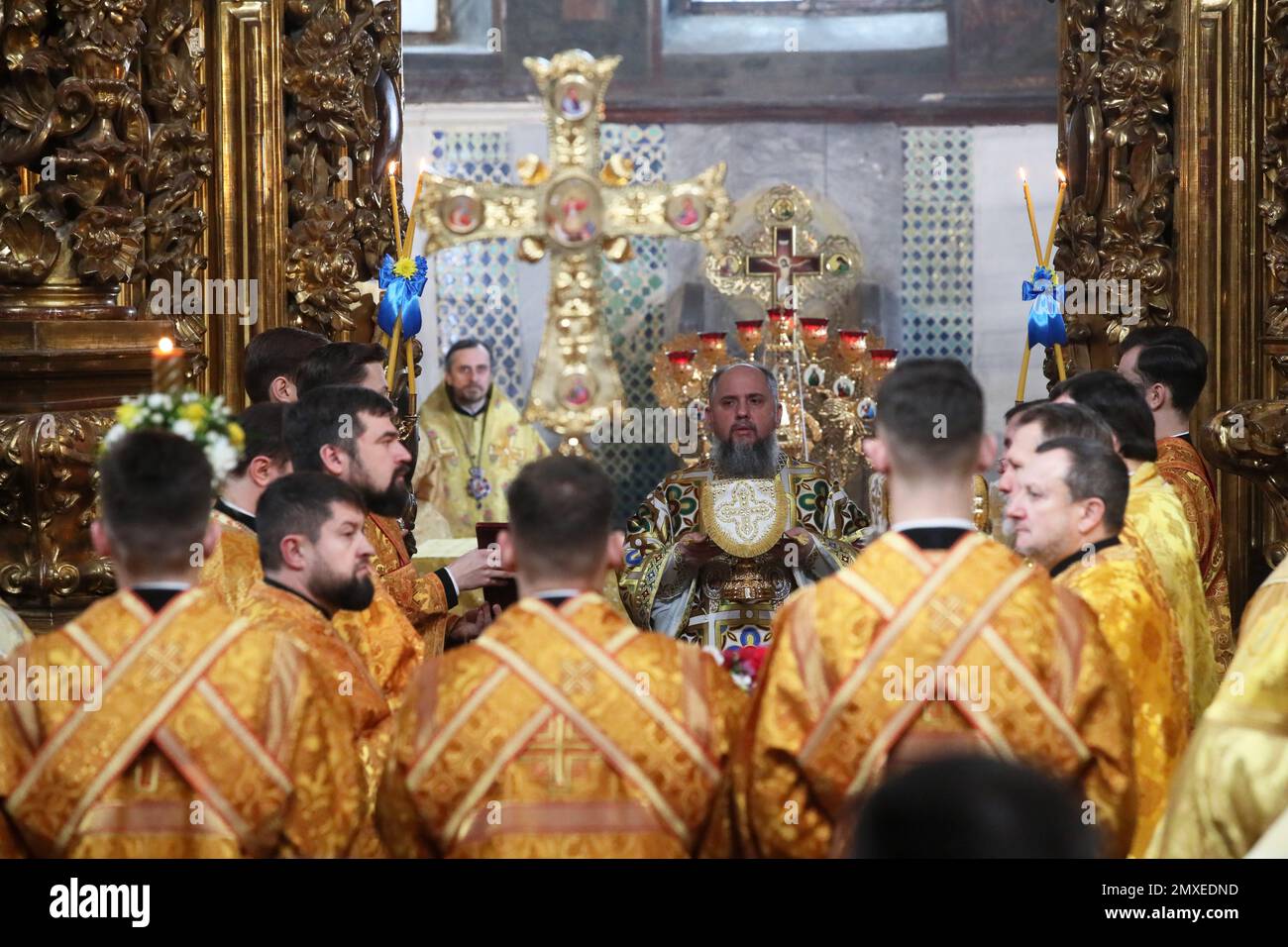 KIEV, UKRAINE - 3 FÉVRIER 2023 - Primat de l'Église orthodoxe d'Ukraine ...