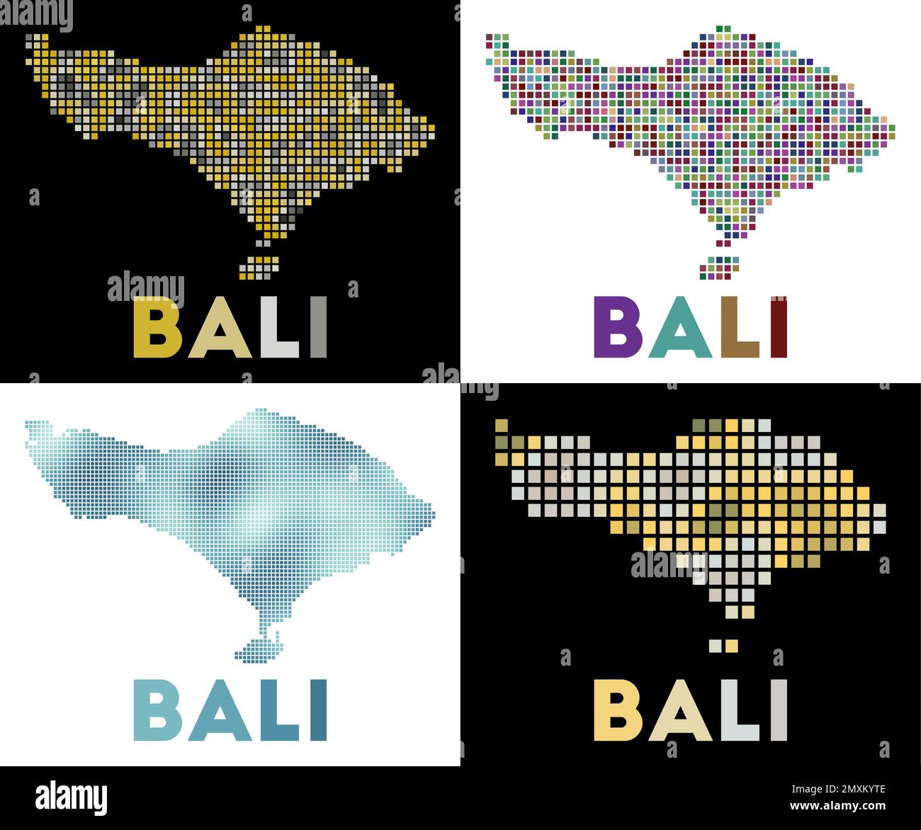 Map of bali Banque d'images vectorielles - Alamy