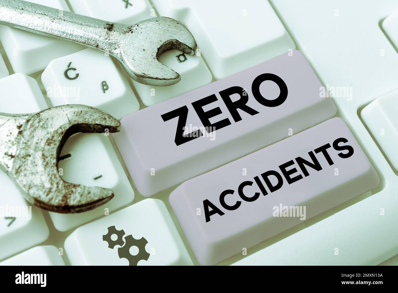 Symbole de texte indiquant zéro accident. Photo conceptuelle importante ...