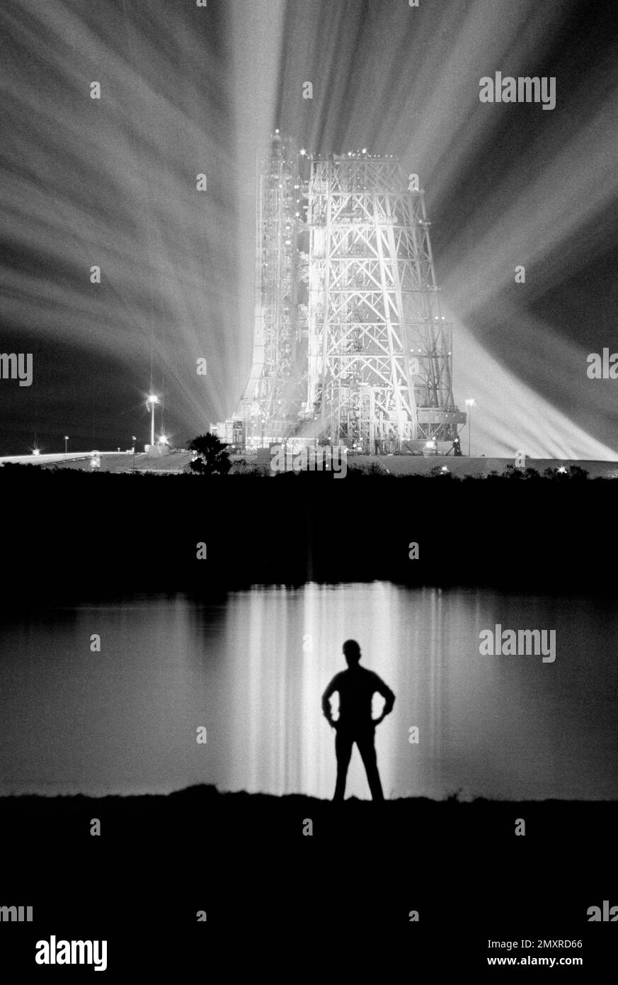 FILE - In this Dec. 19, 1968 file photo, spotlights illuminate the 363 ...