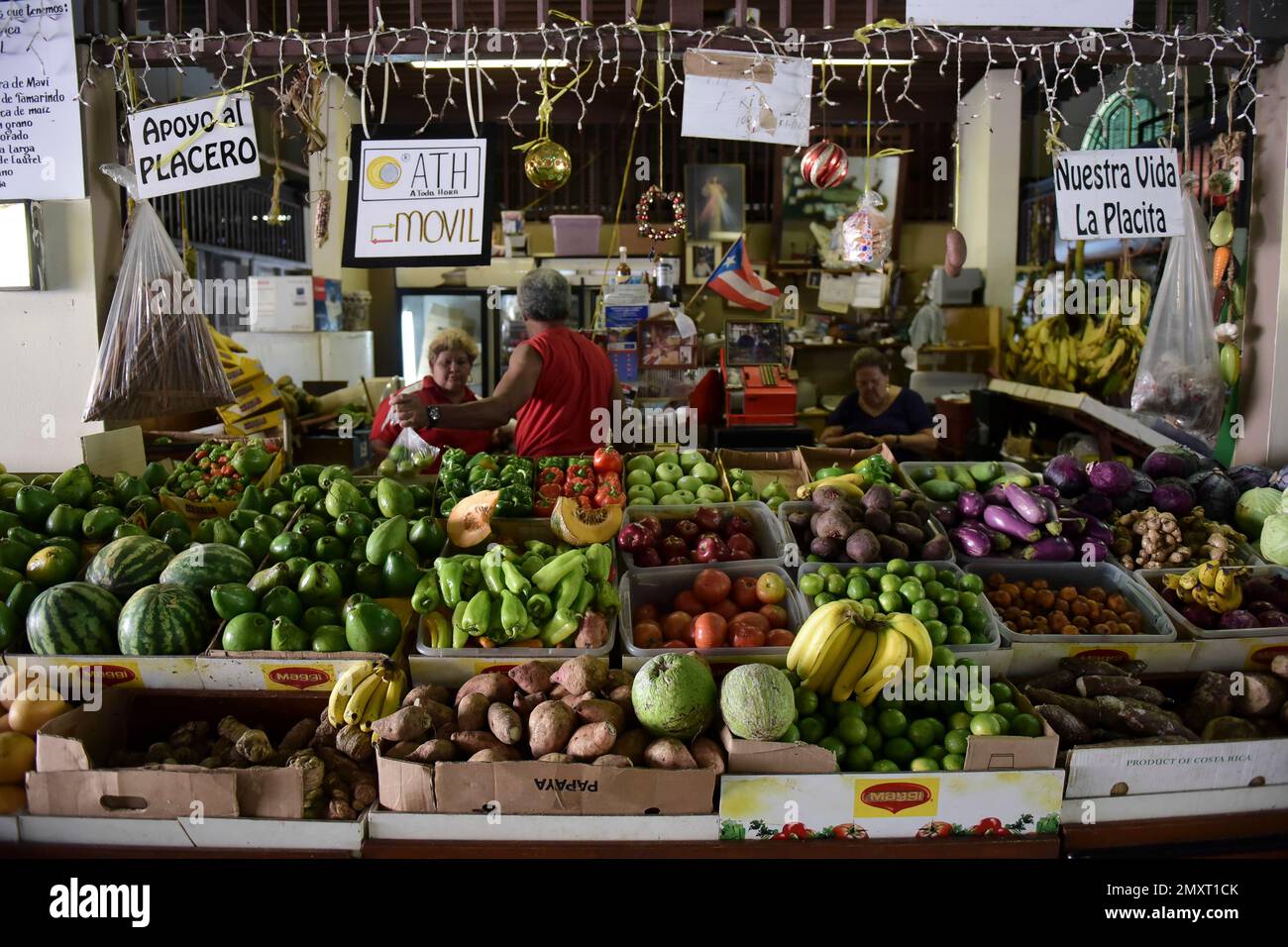 This Sept. 23, 2016 photo shows a produce stand at La Placita de ...