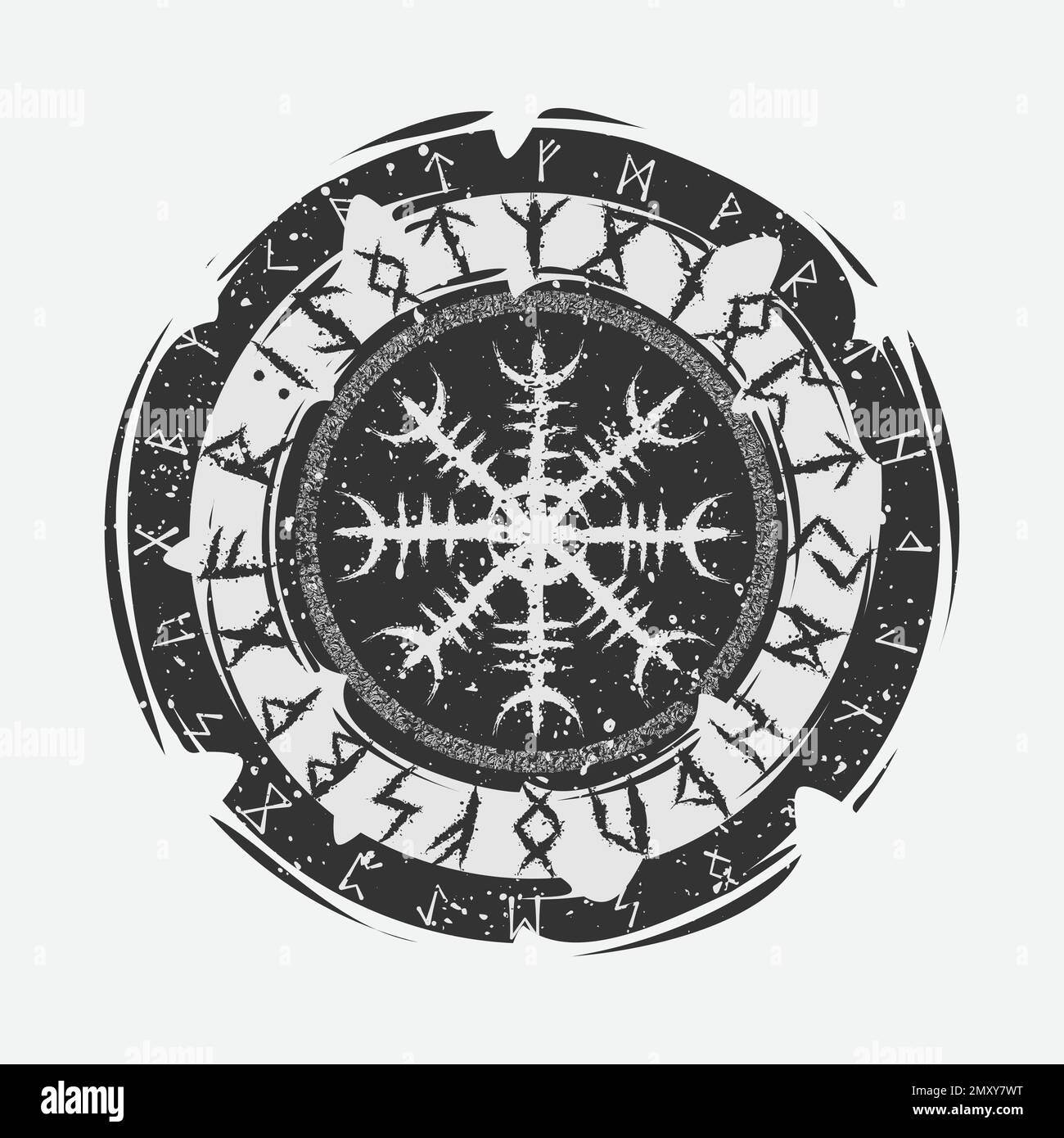 Le heaume de la terreur symbole viking Banque d'images vectorielles - Alamy