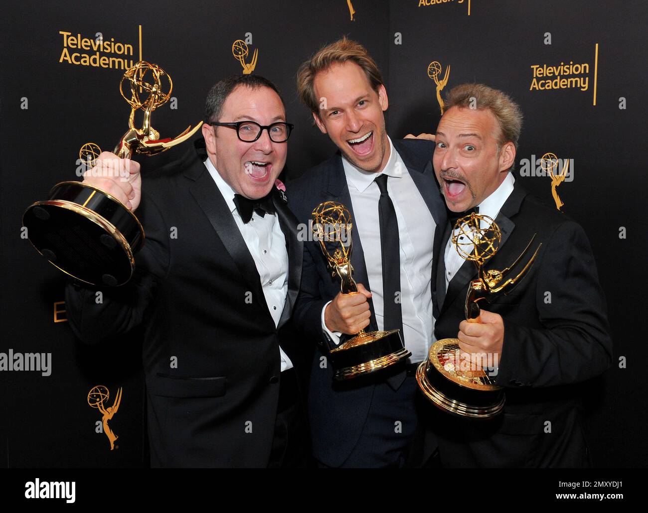 EXCLUSIVE - Joe Celli, from left, David Korins,and Jason Howard winners ...