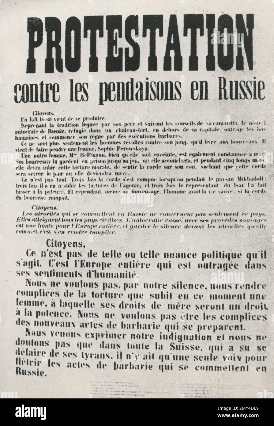 Affiche de protestation en france Banque de photographies et d’images à ...