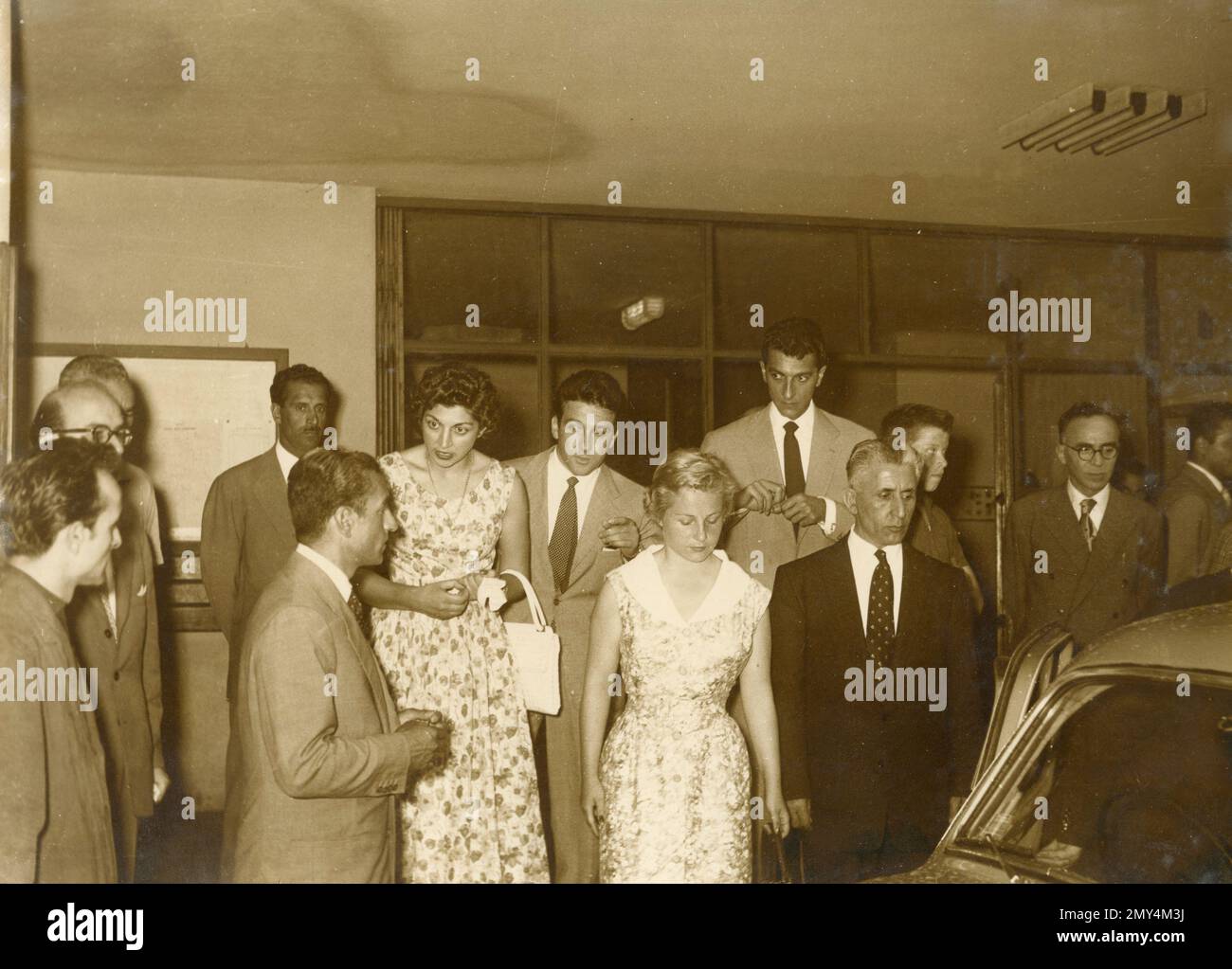 Mohammad Reza Pahlavi Shah De LÉtat Impérial Diran Et Sa Femme Soraya En Visite à Florence