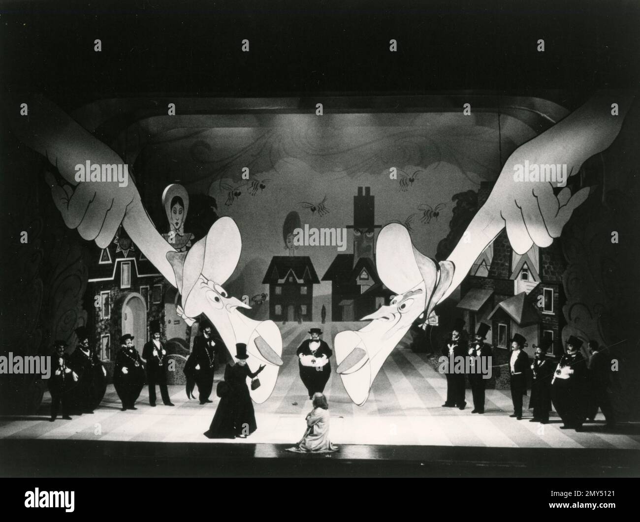 Une scène de l'Acte 1 de la production de l'Opéra National d'Angleterre ...