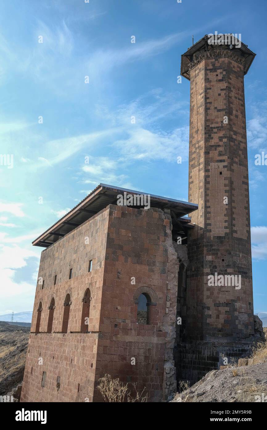 Kars, Turquie. 27th décembre 2022. Vue extérieure de la mosquée UER'l ...