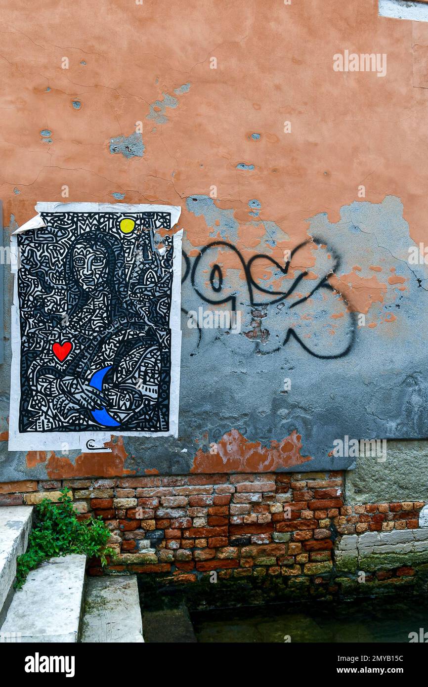 Art de la rue inspiré par le portrait de Léonard de Vinci de Mona Lisa ...