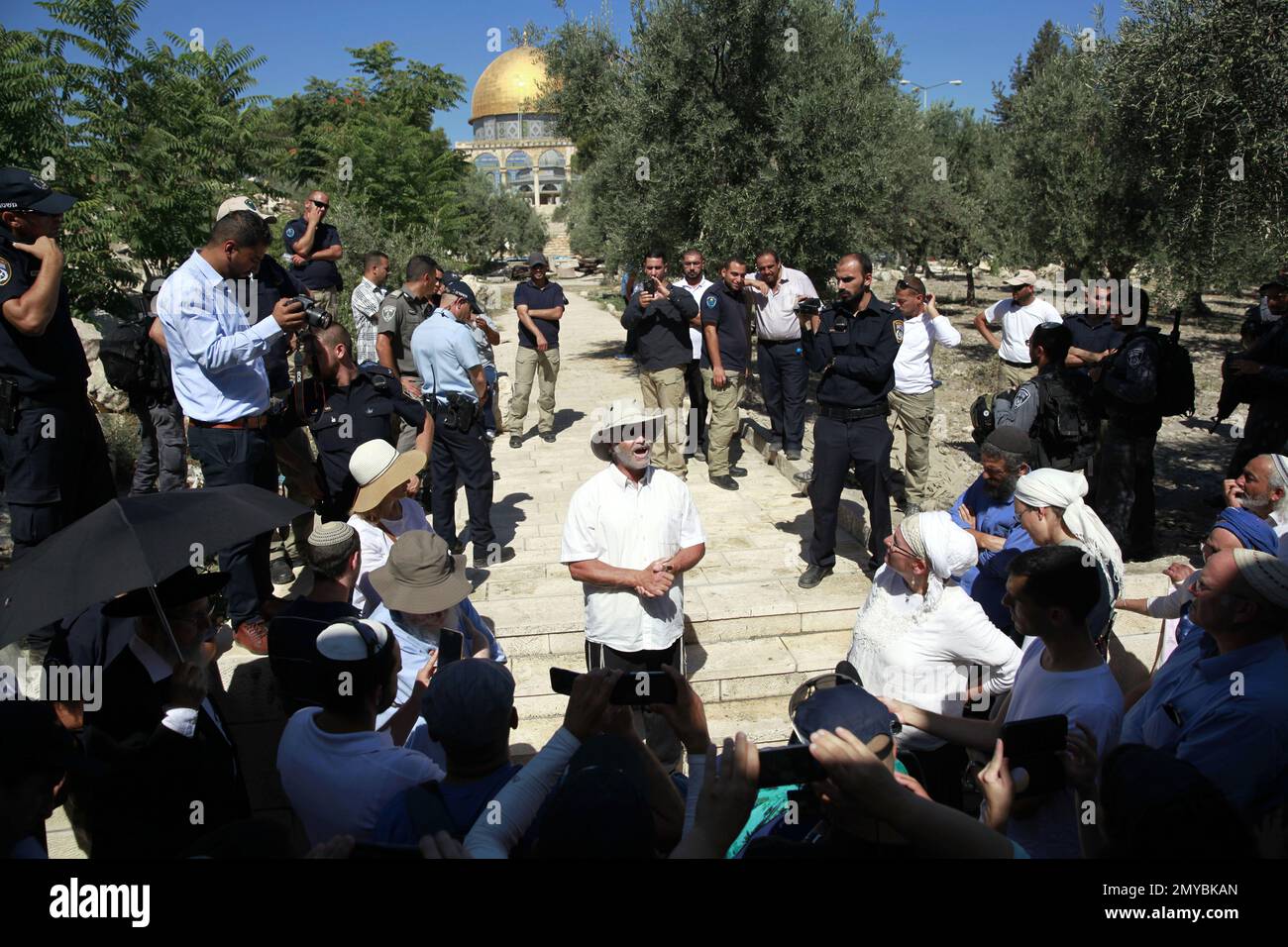 The father of Hallel Yaffa Ariel walks near the Dome of the Rock Mosque ...