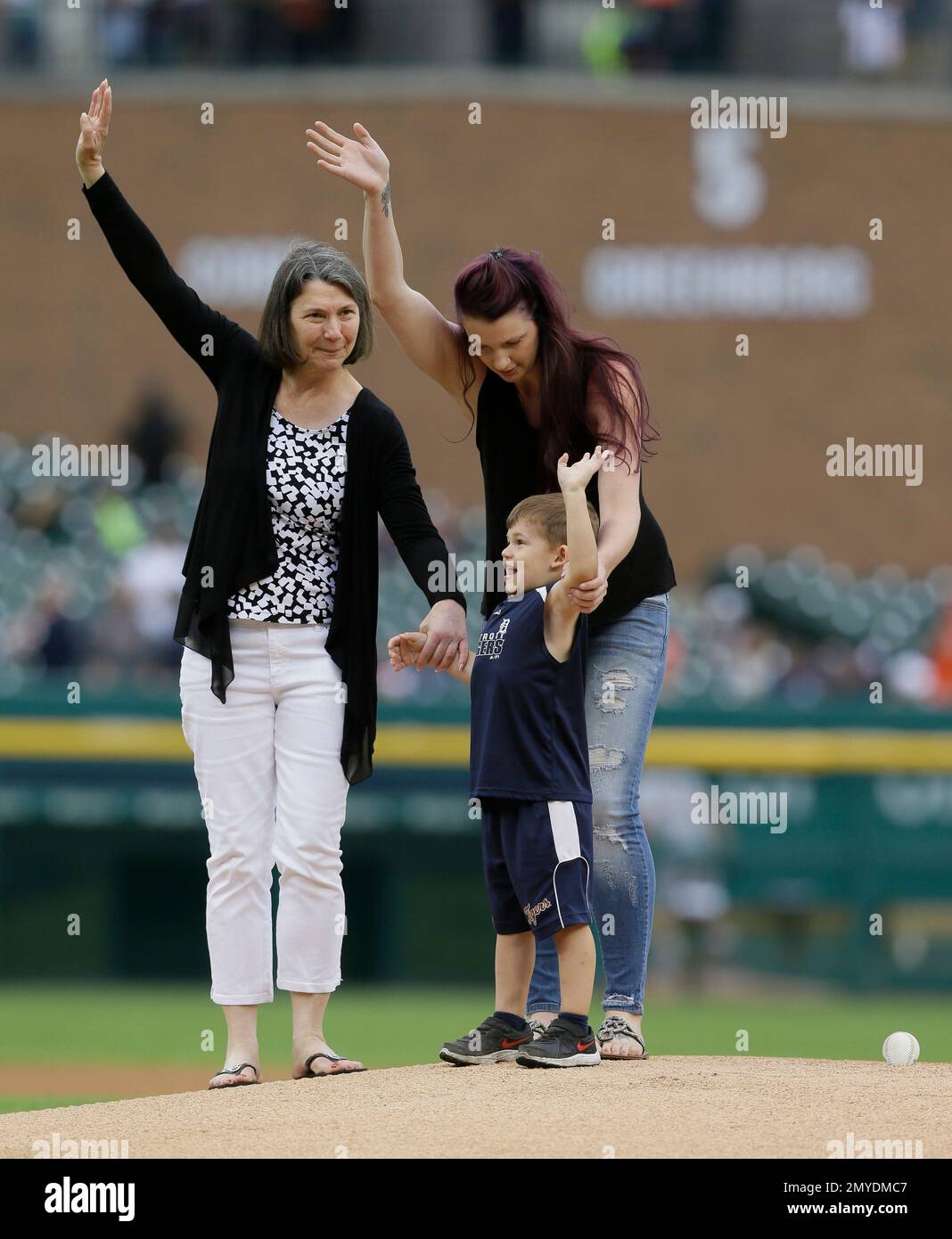 Ann Fidrych, left, widow of Detroit Tigers pitcher Mark Fidrych; her ...