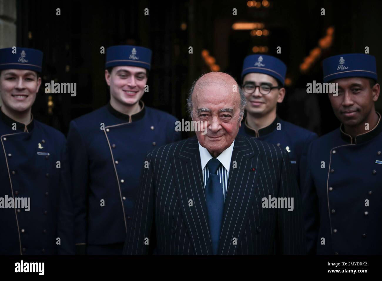 Egyptian businessman and Ritz owner Mohammed Al Fayed poses with his ...