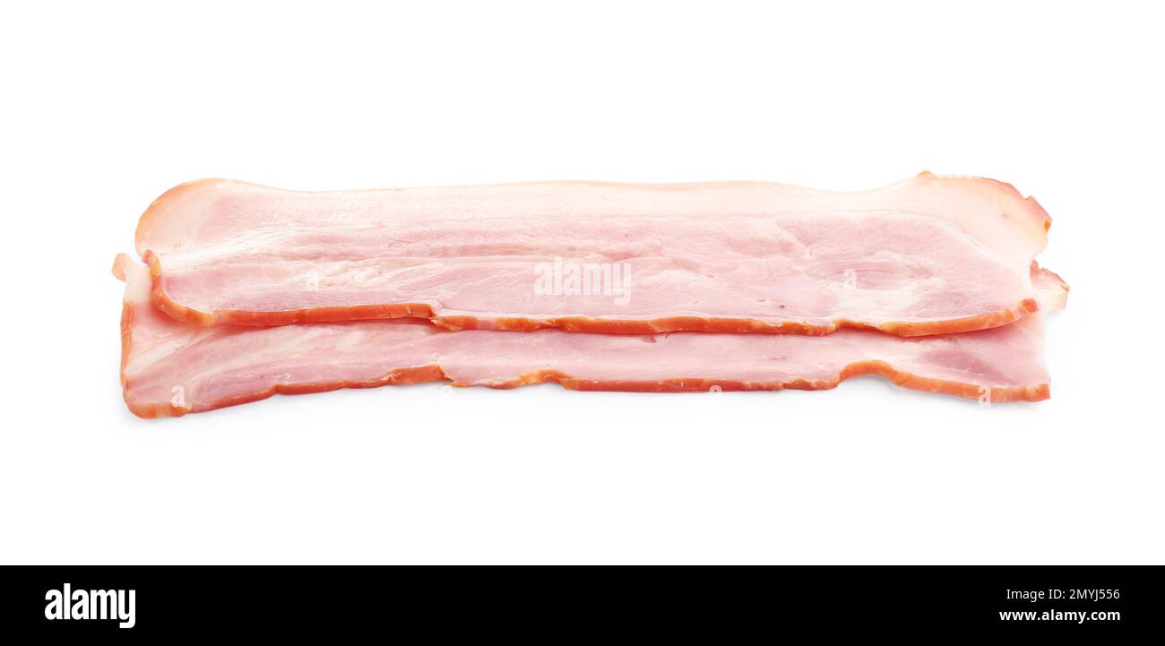 Tranches de bacon cru Banque de photographies et d’images à haute ...