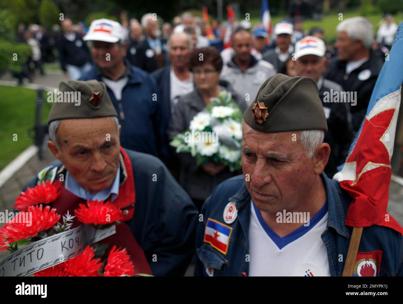 Supporters of the late Yugoslav communist president Josip Broz Tito ...