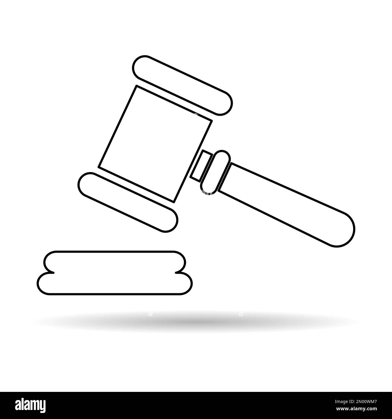 Juge Hammer icone ombre loi symbole de vente aux encheres gavel signe de justice vecteur illustration bouton Image Vectorielle Stock Alamy