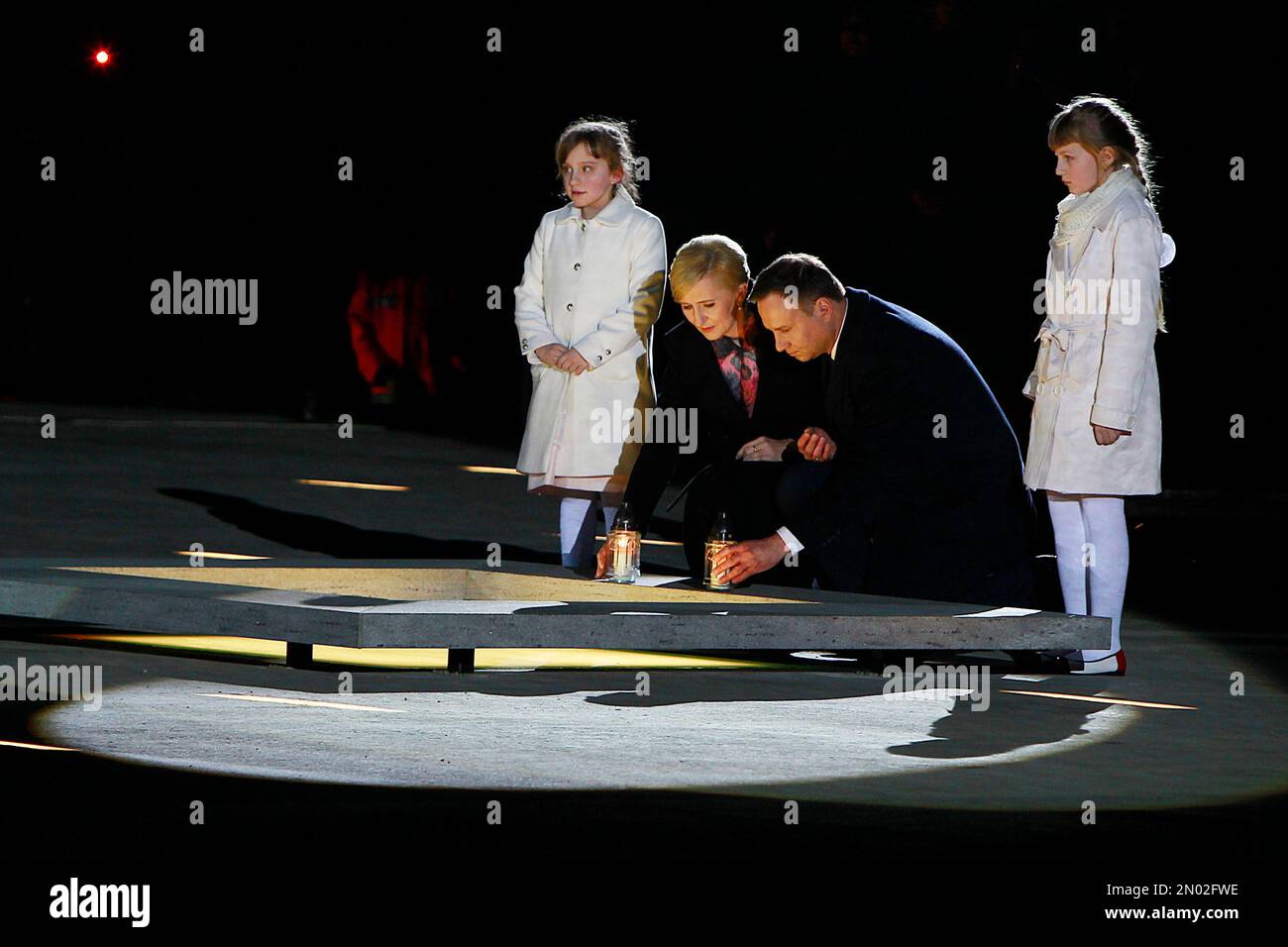 Poland’s President Andrzej Duda and his wife Agata Kornhauser-Duda ...