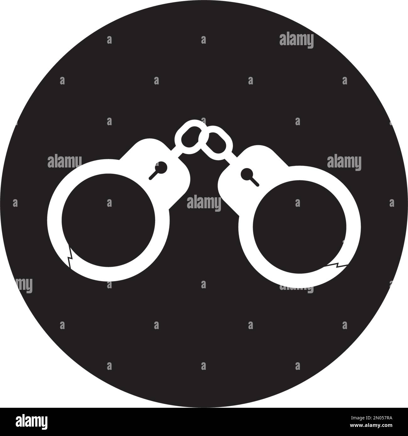 Menottes ouvertes Banque d'images vectorielles - Alamy