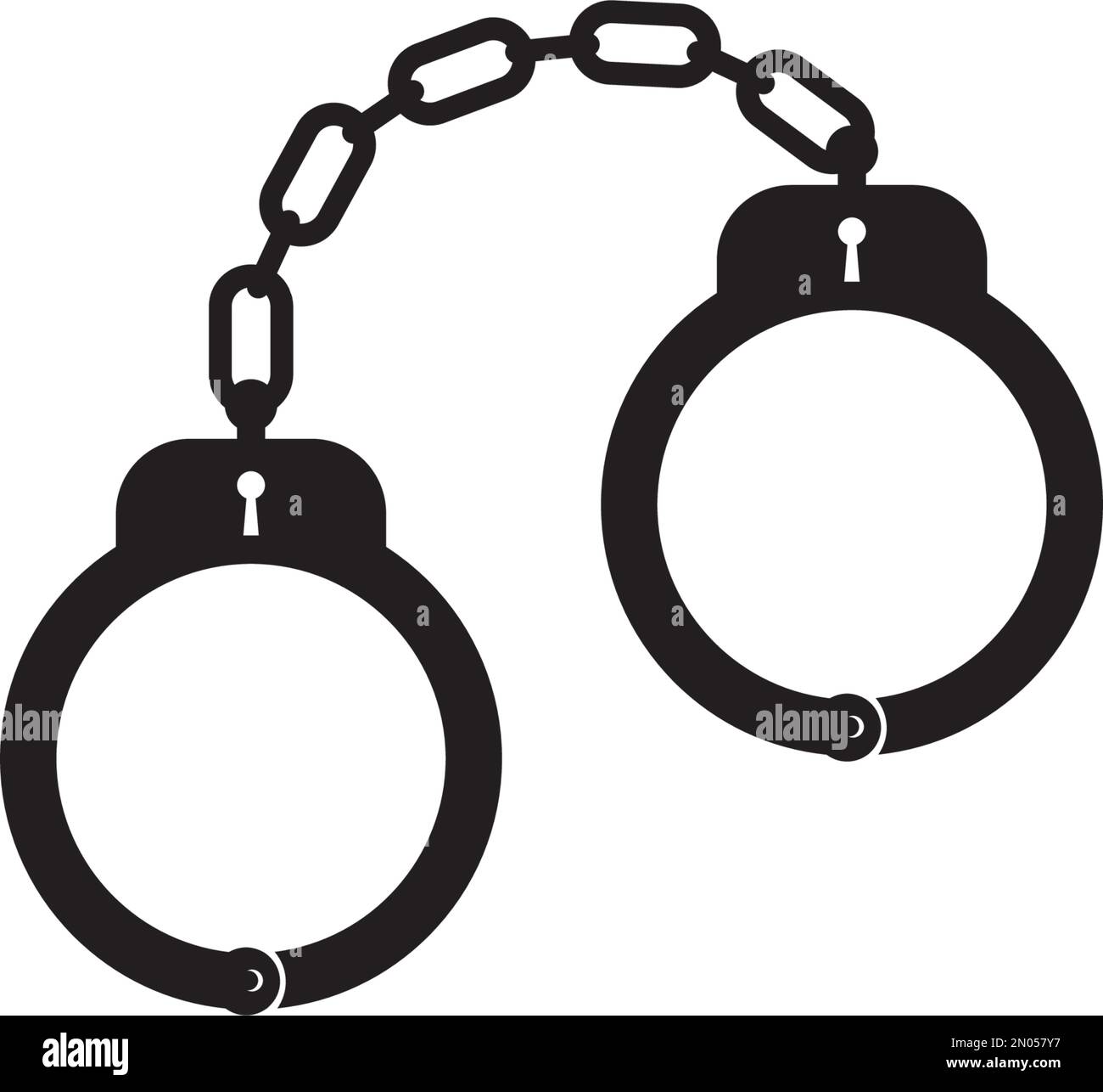 Menottes ouvertes Banque d'images vectorielles - Alamy
