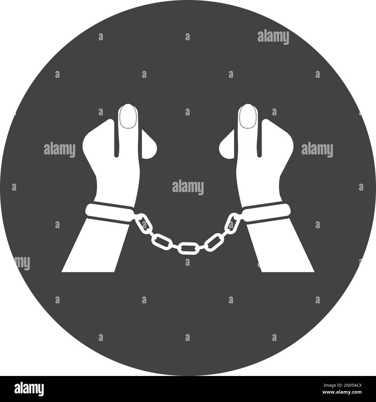 Menottes ouvertes Banque d'images vectorielles - Alamy