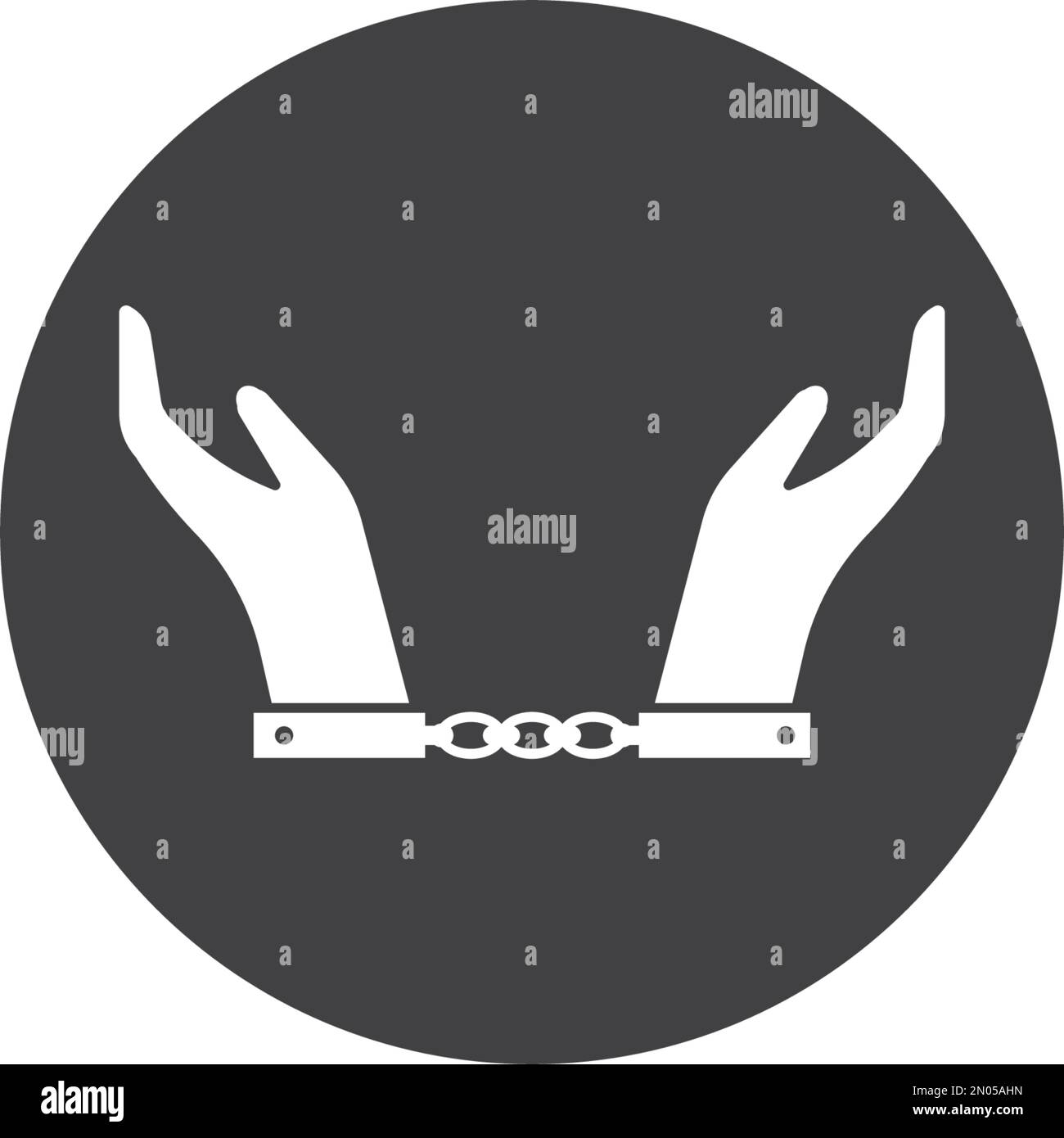 Menottes ouvertes Banque d'images vectorielles - Alamy