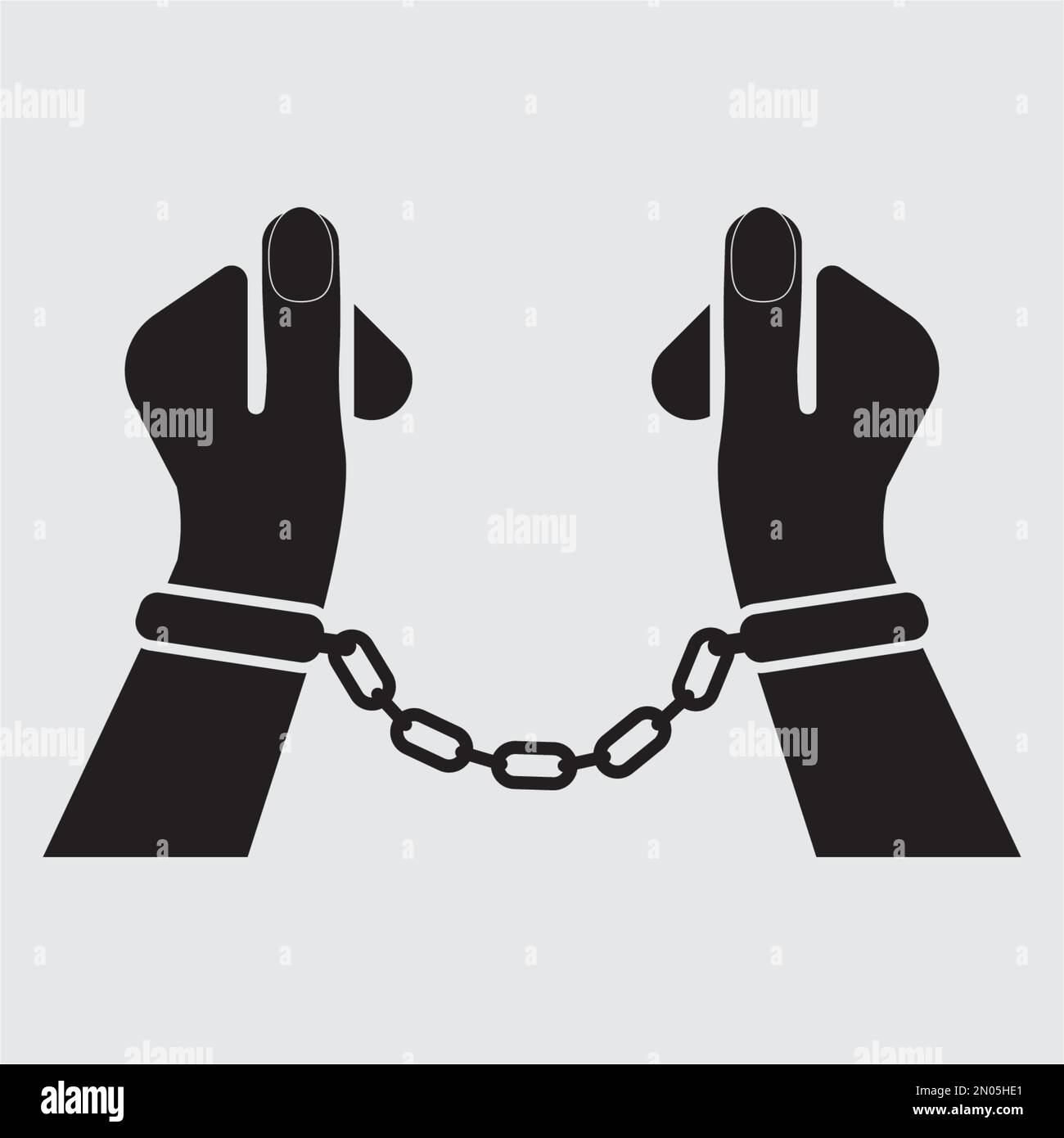 Menottes ouvertes Banque d'images vectorielles - Alamy