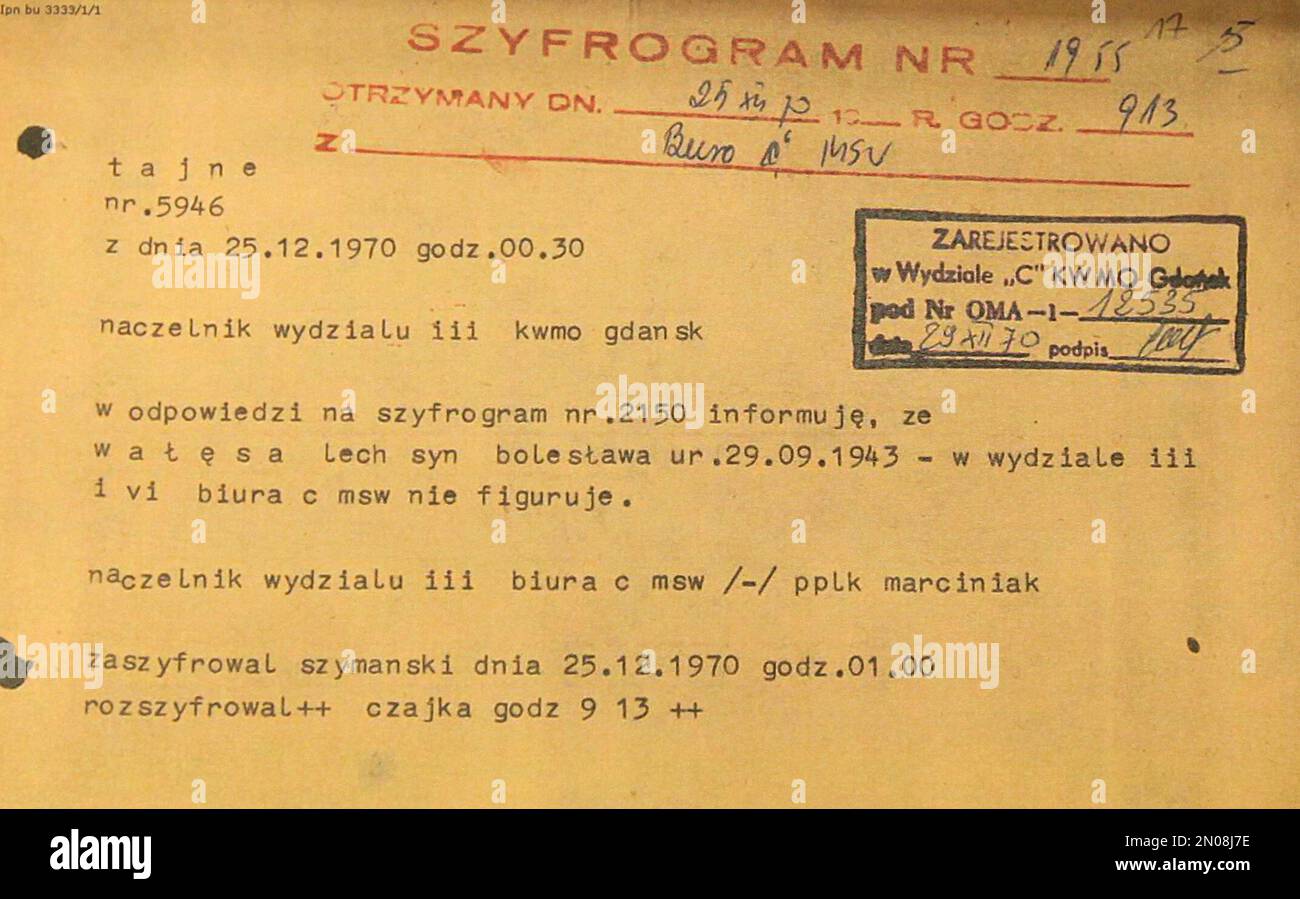 Documents photographed in Warsaw,, Monday, Feb. 22, 2016. Polish state ...