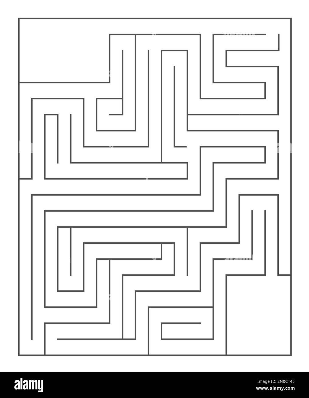 Modèle de labyrinthe vectoriel. Labyrinthe noir et blanc vierge isolé ...