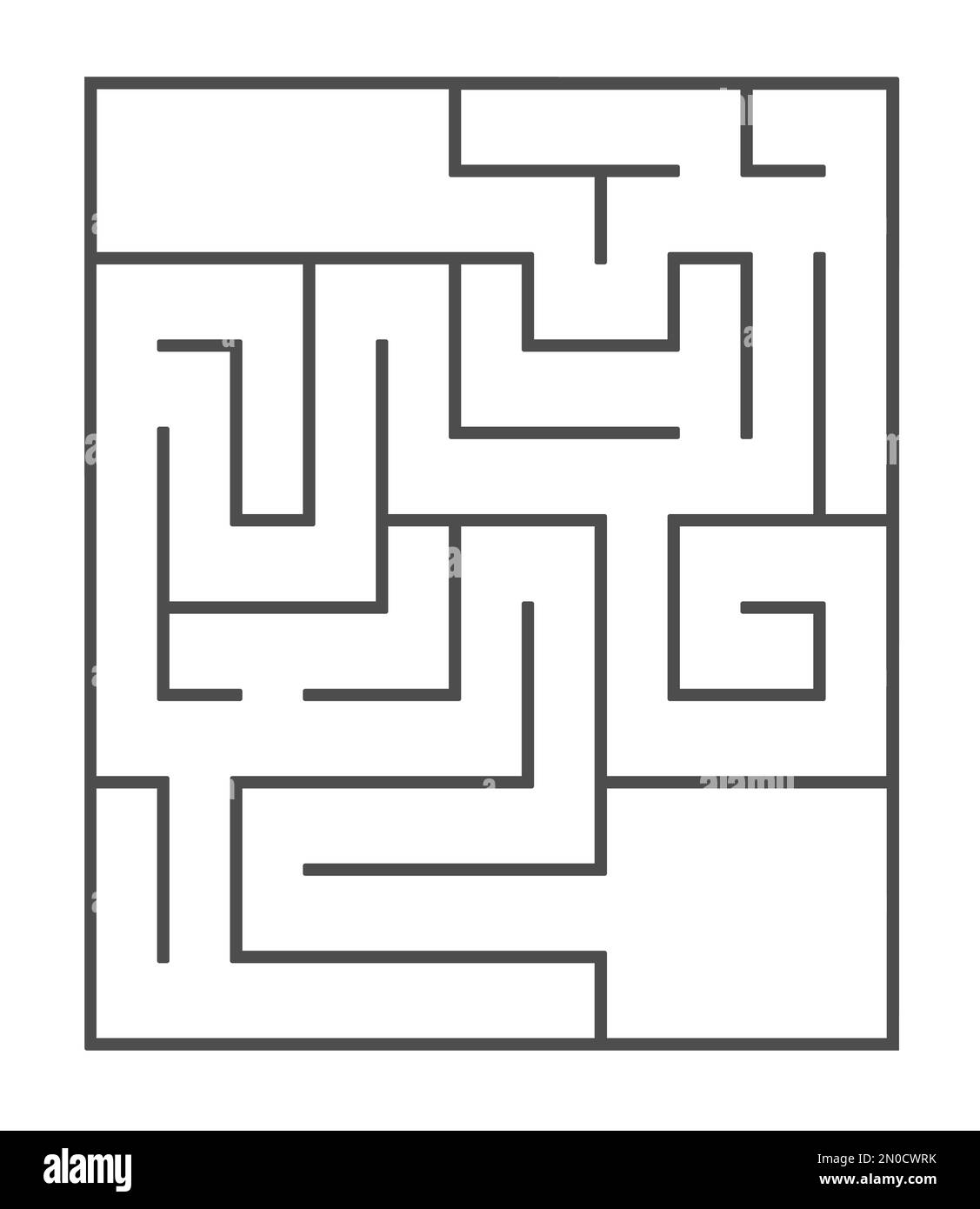 Modèle de labyrinthe vectoriel. Labyrinthe noir et blanc vierge isolé ...
