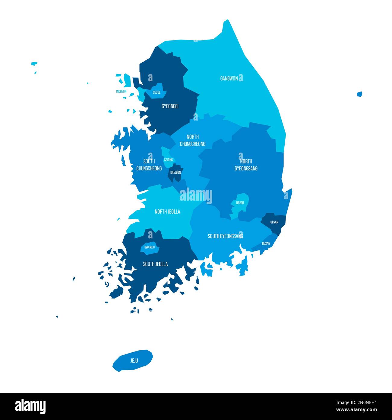Carte des provinces de la coree du sud Banque de photographies et d ...
